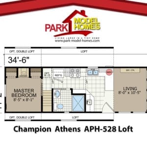 Athens 528 Loft | Athens-Champion, Champion | Park Model Homes